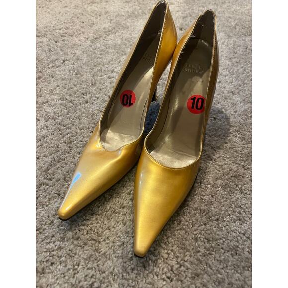 Stuart Weitzman | Shoes | Nwt Stuart Weitzman Gold Heels | Poshmark